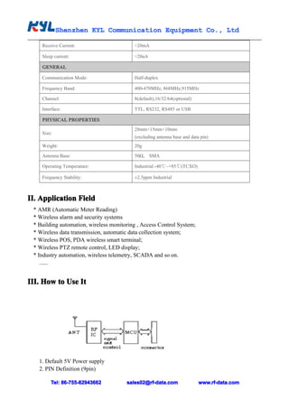 10mW-100mW RF Module RS232, RS485 to Wireless | PDF