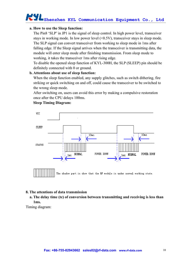 KYL 300H wireless module user manual | PDF