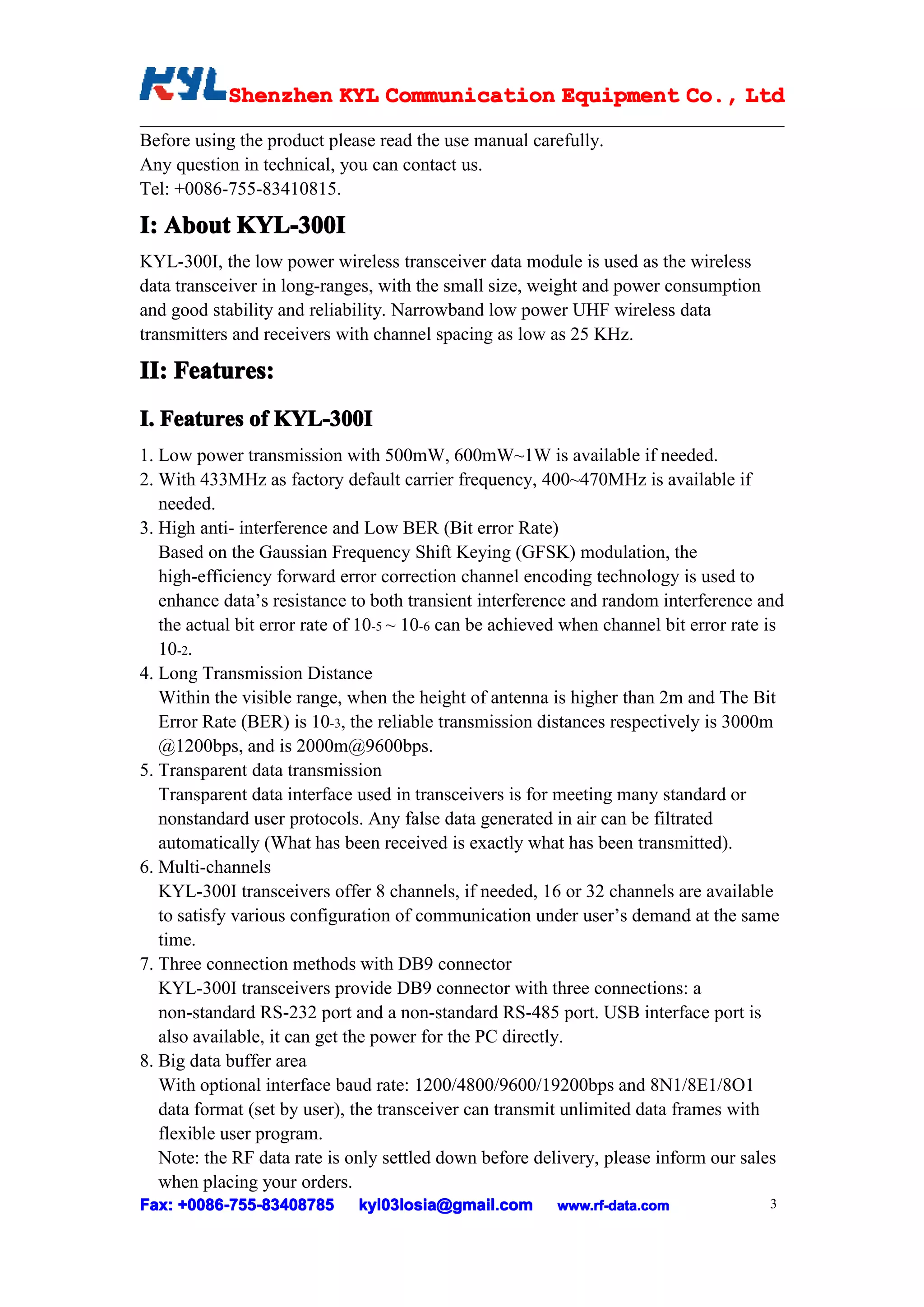 Kyl 300 i user manual | PDF