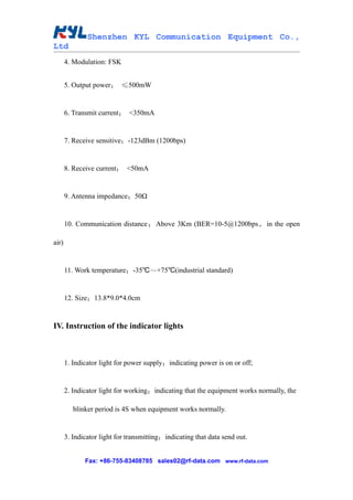 Kyl 816 wireless ON-OFF module user manual | DOC | Technology & Computing
