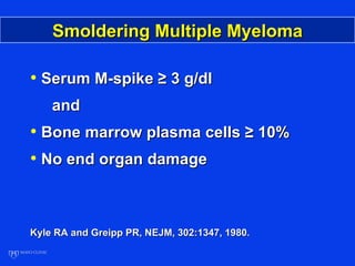 Monoclonal Gammopathy of Undetermined Significance and Smoldering ...