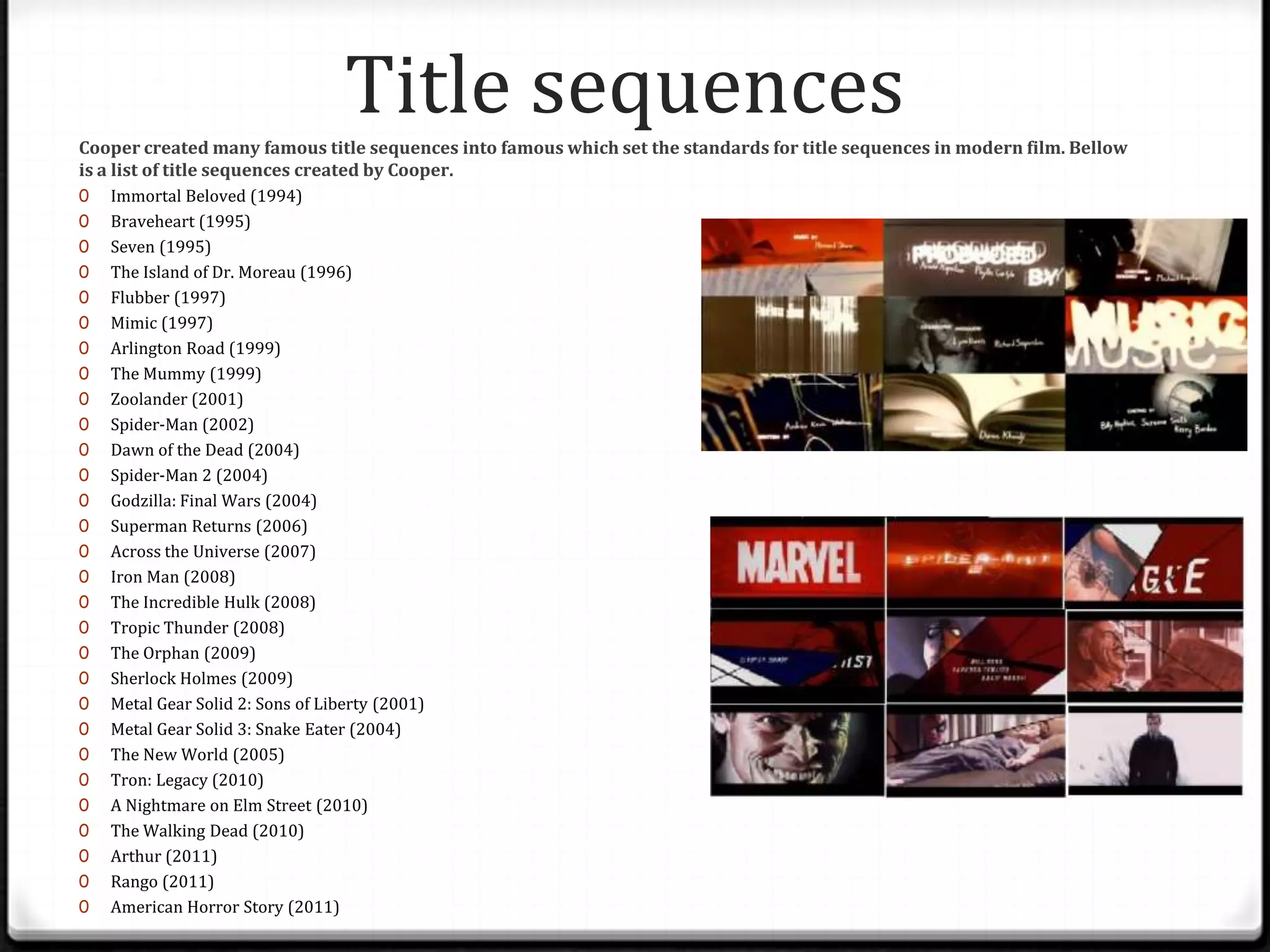 Kyle cooper presentation | PPT