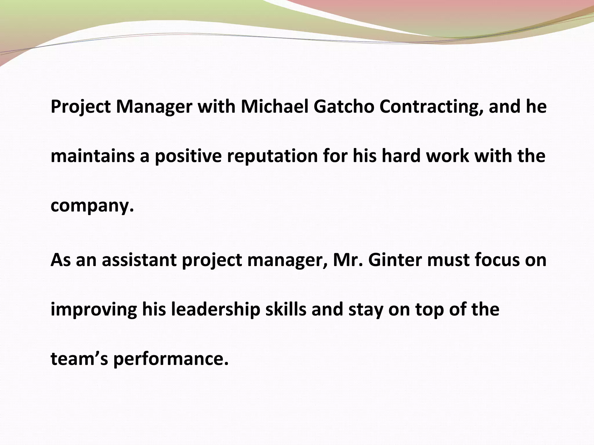 Kyle Ginter - Leadership and Management | PPT