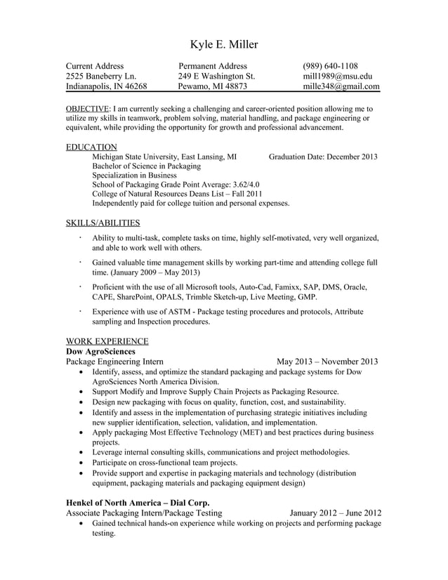 Kyle Miller Resume | PDF