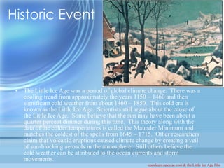 The Little Ice Age | PPT | Geology | Science