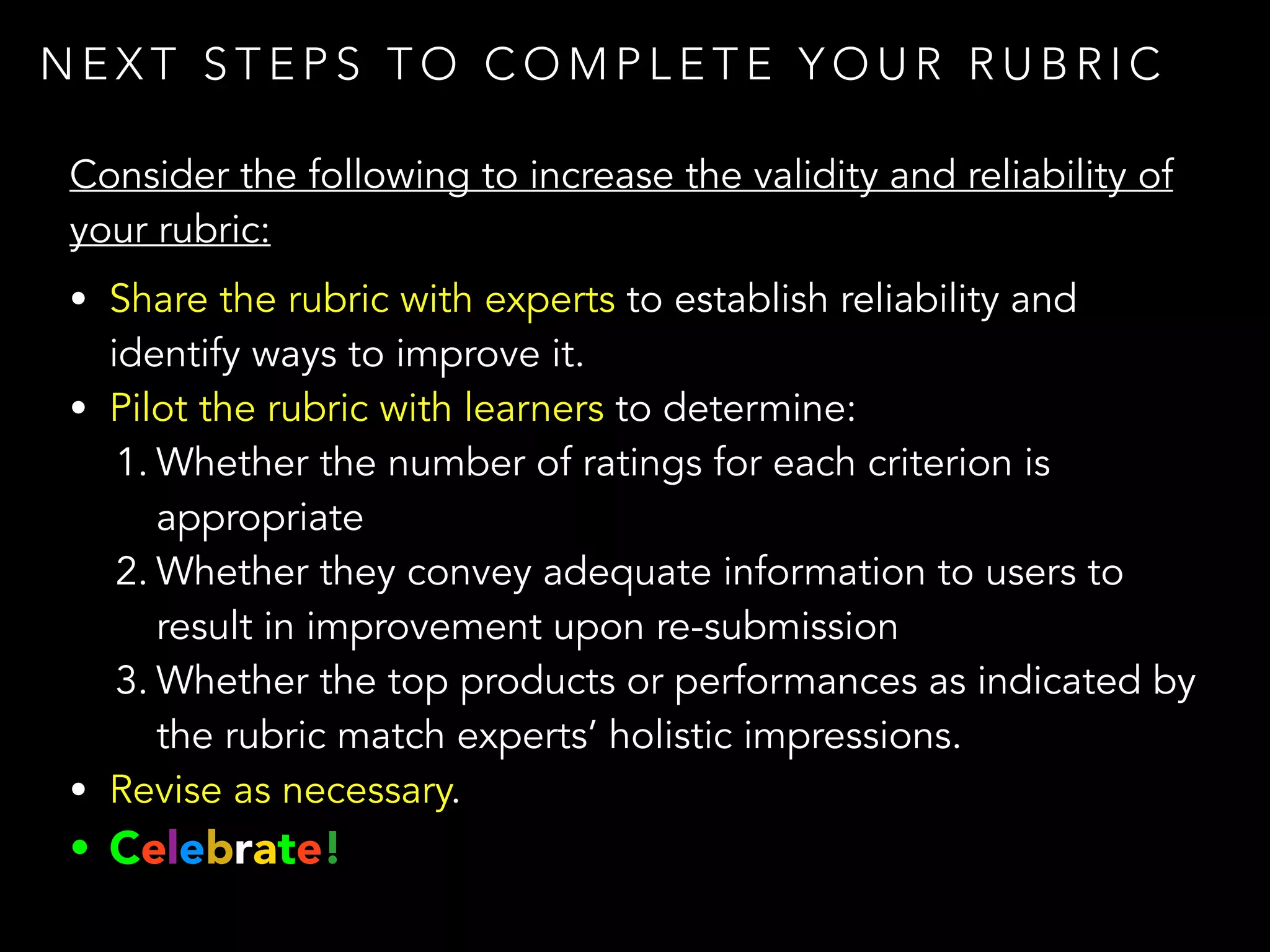 Designing Rubrics for Competency-based Education | PDF