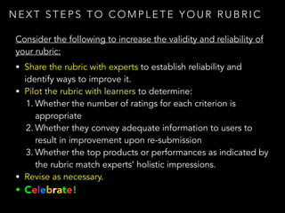 Designing Rubrics for Competency-based Education | PDF