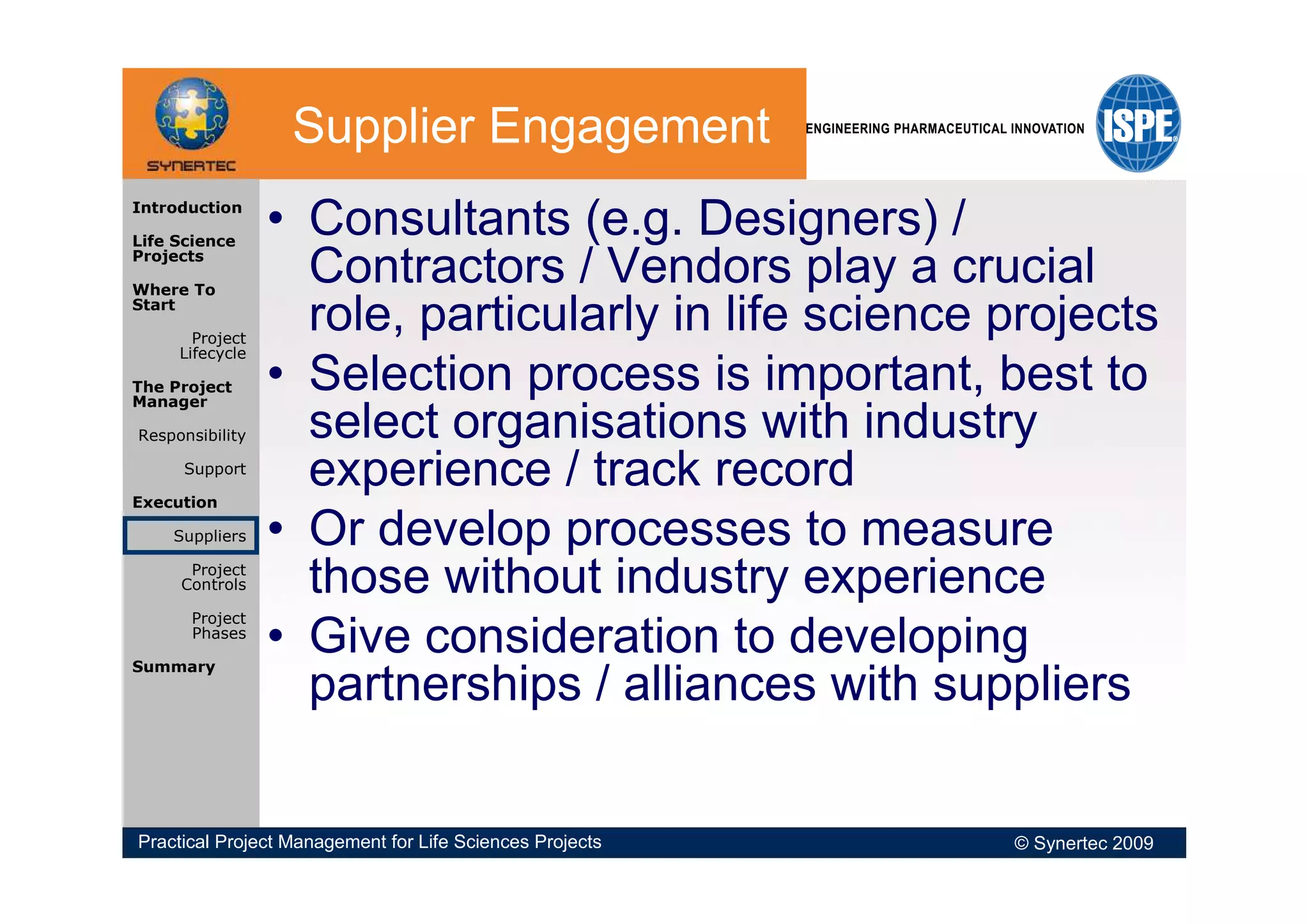 Project Management For Life Sciences Projects | PDF