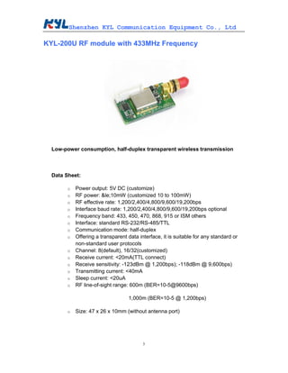 Kyl rf module catalog | PDF