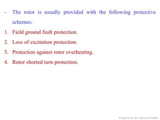 Lecture_22_-_Generator_Protection by Dr. AHmad-al-Subhi | PDF