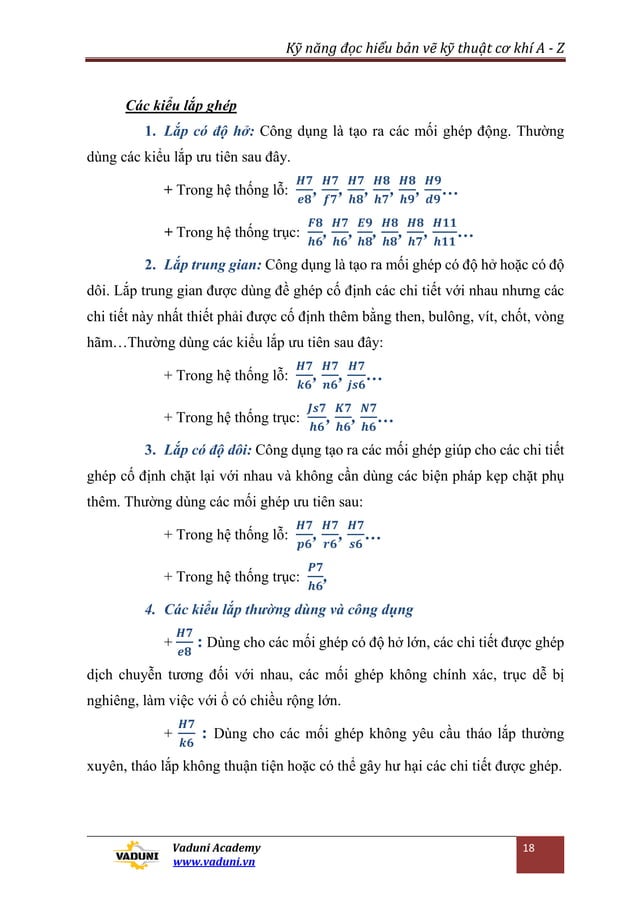 Kỹ năng đọc hiểu bản vẽ cơ khí - VADUNI | PDF