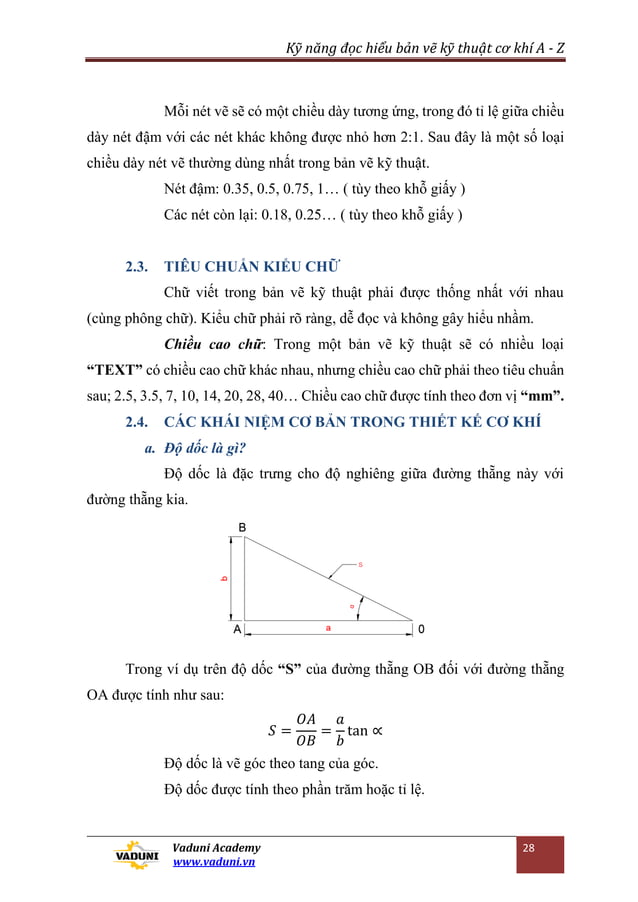 Kỹ năng đọc hiểu bản vẽ cơ khí - VADUNI | PDF
