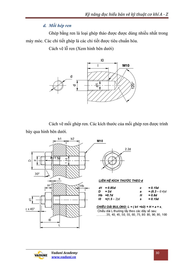 Kỹ năng đọc hiểu bản vẽ cơ khí - VADUNI | PDF