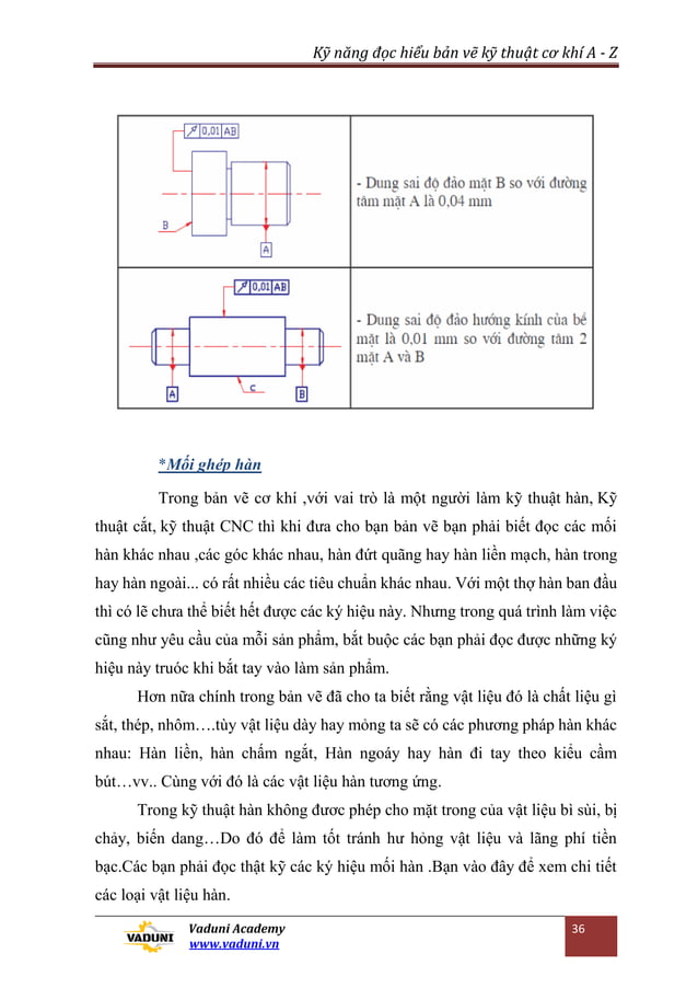 Kỹ năng đọc hiểu bản vẽ cơ khí - VADUNI | PDF