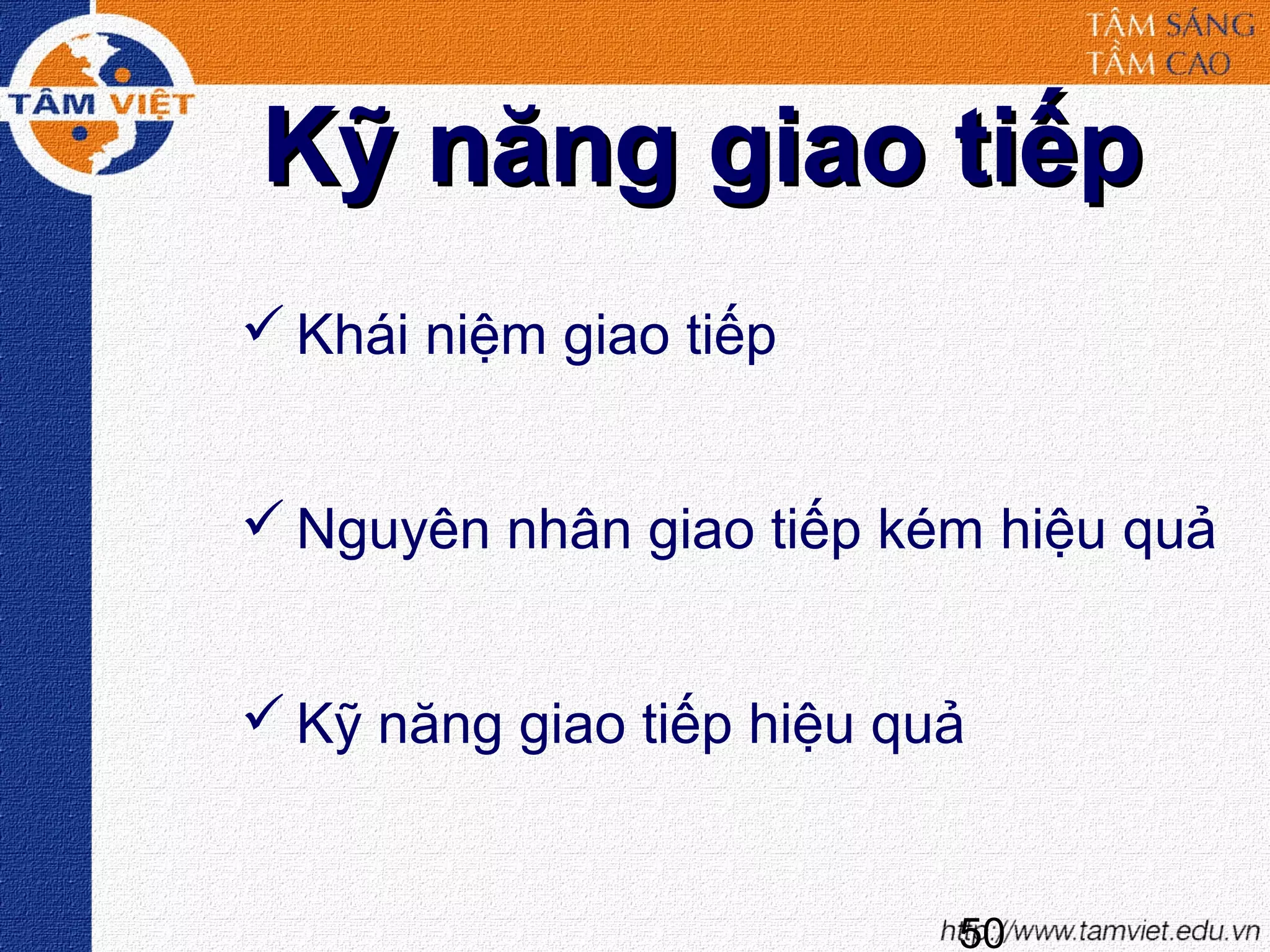 Ky nang giao tiep | PPT