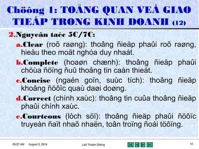 Ky nang giao tiep chuong 1 | PPT