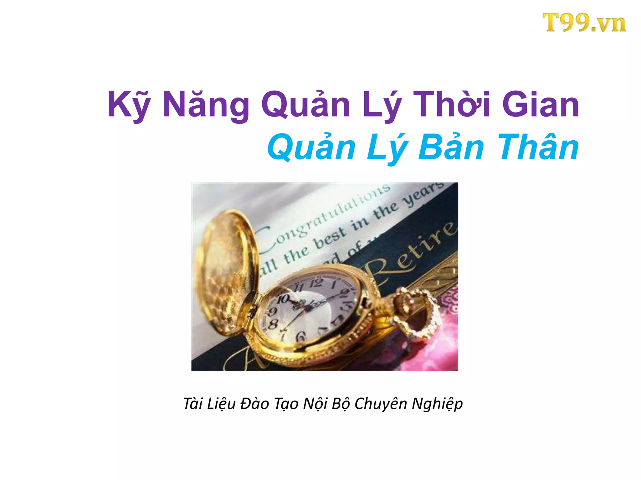 Ky nang quan ly thoi gian | PPTX
