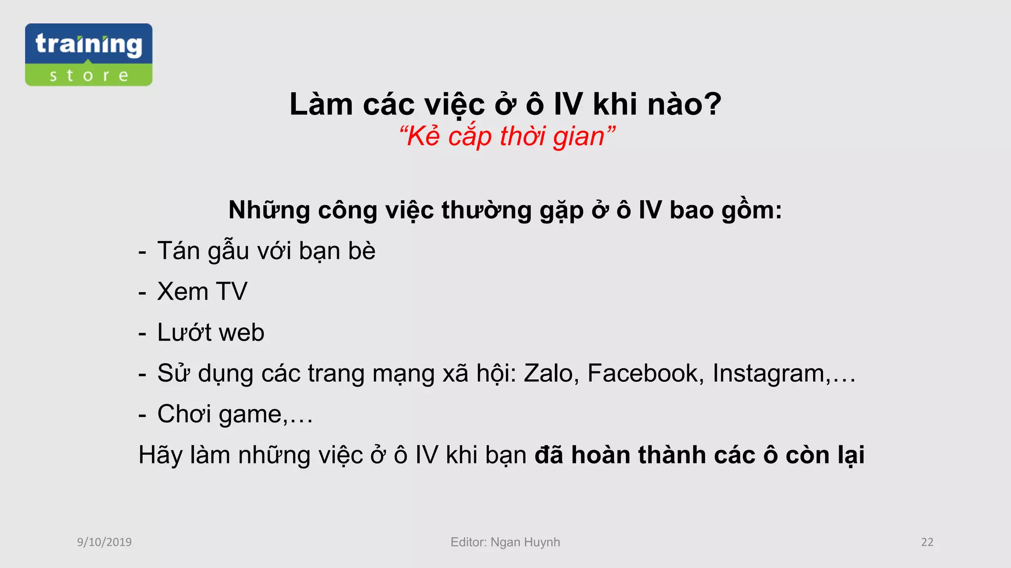 Ky nang quan ly thoi gian hieu qua - lam chu thoi gian, ban da thuc hien dung cach - ma tran ...