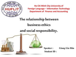 business ethics and social responsibility. | PPT