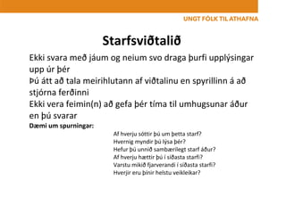 Kynning á ferilskráargerð | PPT