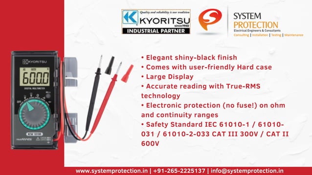 Digital Multimeters | KEW 1019R | Kyoritsu | PDF