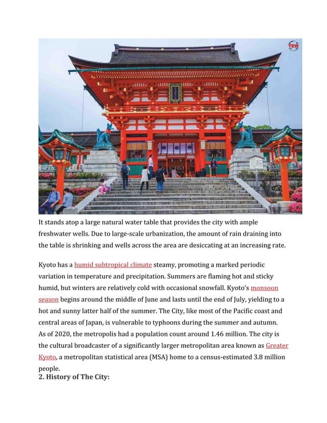 Kyoto – City with Dominant History and Culture : 6 Amazing Facts | PDF ...