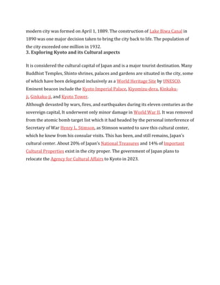 Kyoto – City with Dominant History and Culture : 6 Amazing Facts | PDF ...