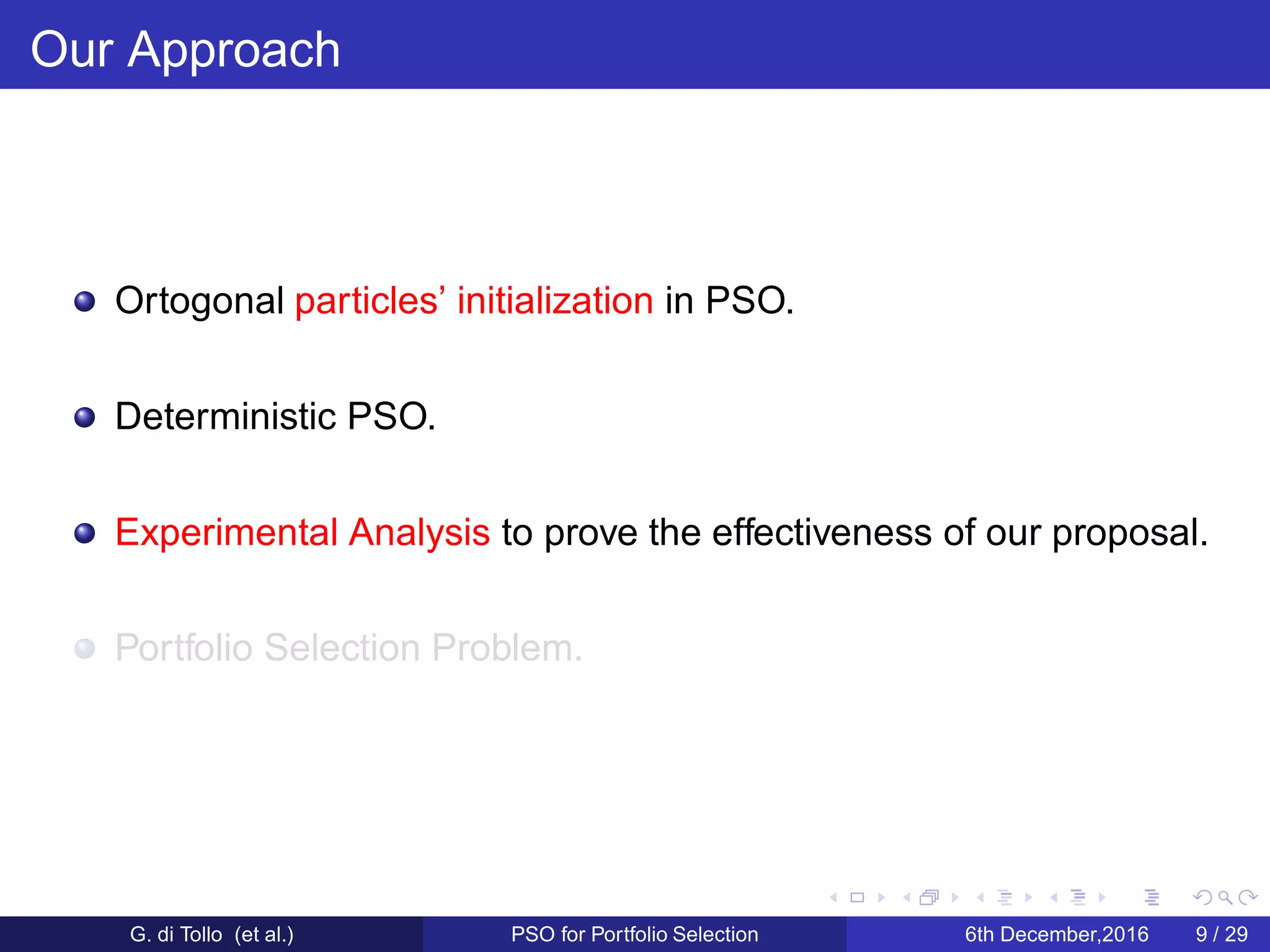 Portfolio Selection via Particle Swarm | PPT | Free Download