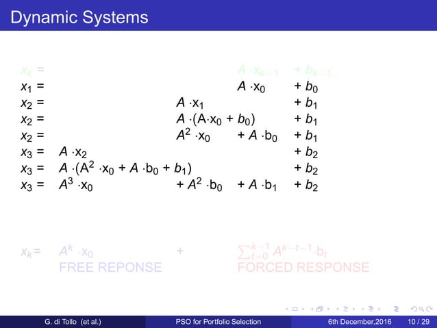 Portfolio Selection via Particle Swarm | PPT