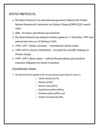 Kyoto protocol | PDF