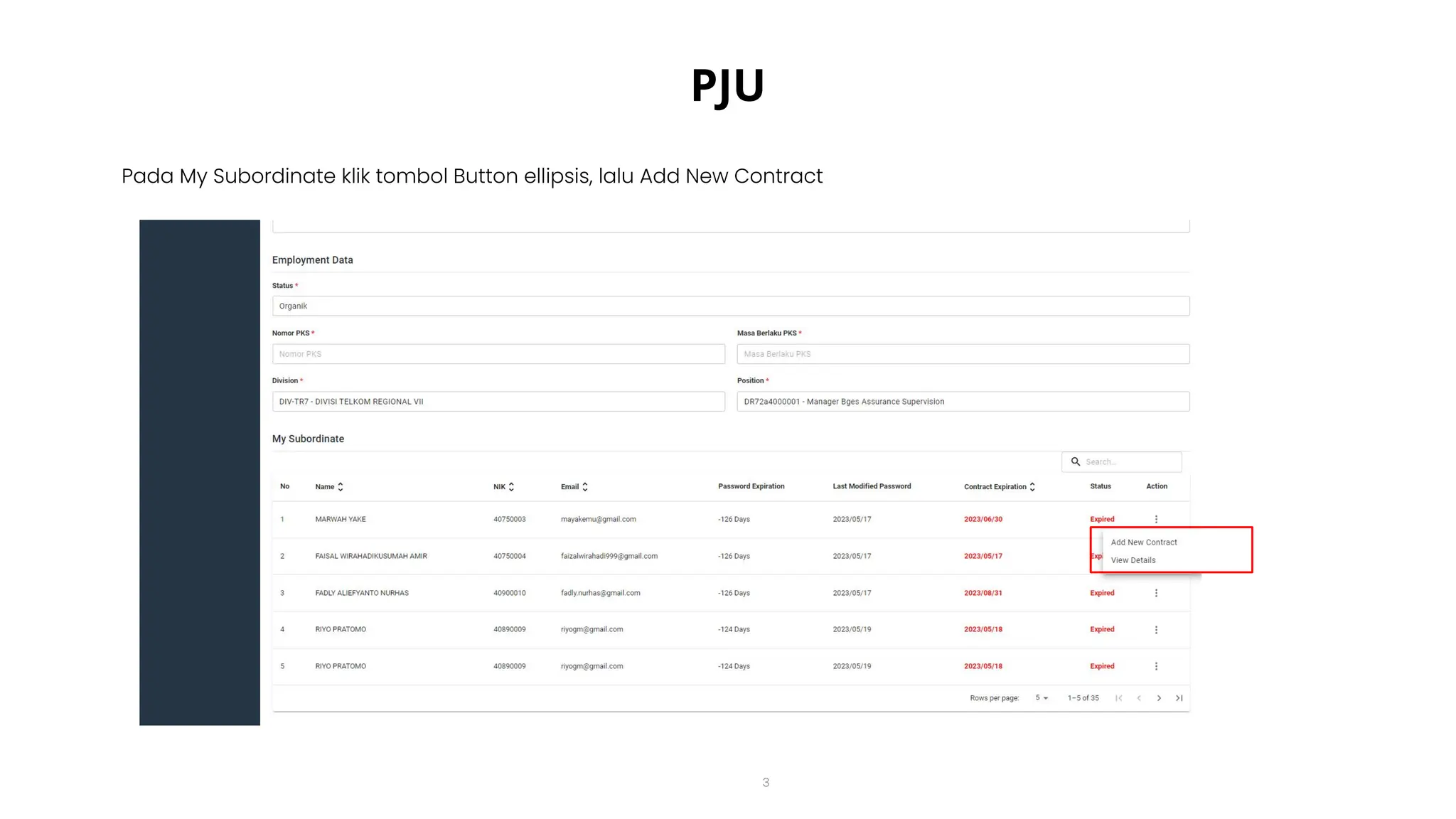 Tutorial KYPAS - SOP Contract Extension. | PPT