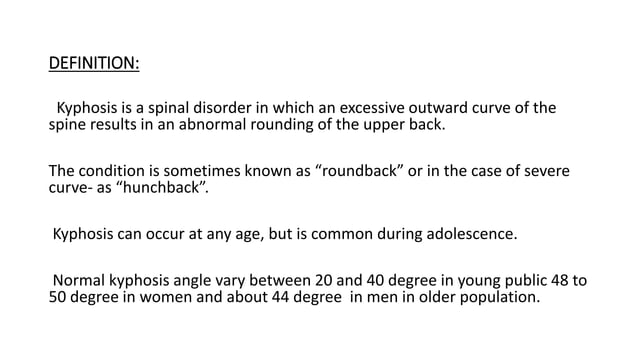 KYPHOSIS-1.pptx biomechanics. ........... | PPT
