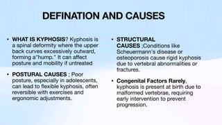 KYPHOSIS AND ITS TYPES in the physiotherapy aspects | PDF