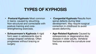 KYPHOSIS AND ITS TYPES in the physiotherapy aspects | PDF