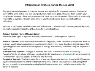 Kyphosis (curved thoracic spine) | PPT