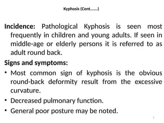 Kyphosis, lordosis, scoliosis and others .pptx