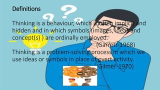 Types of Thinking Bsc Nursing Psychology | PPTX