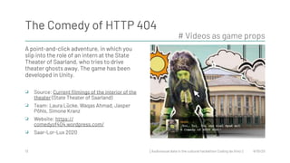 Audiovisual Data in the Cultural Hackathon Coding da Vinci (CC BY 4.0) | PPT