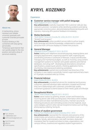 Kyryl kozenko cv | PDF