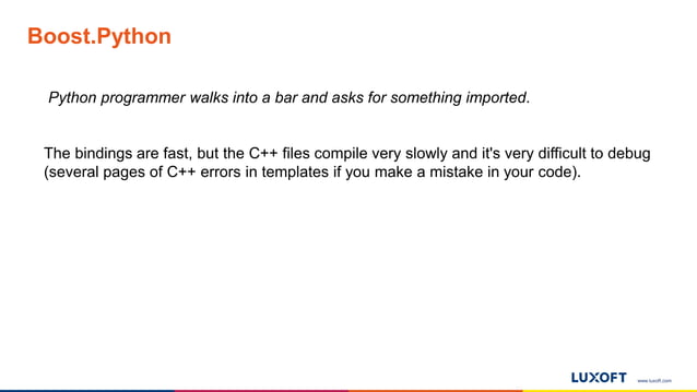 Kyrylo Cherneha "C++ & Python Interaction in Automotive Industry" | PPT