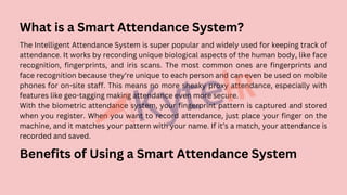 Smarter, Faster, Better: Smart Attendance System | PDF