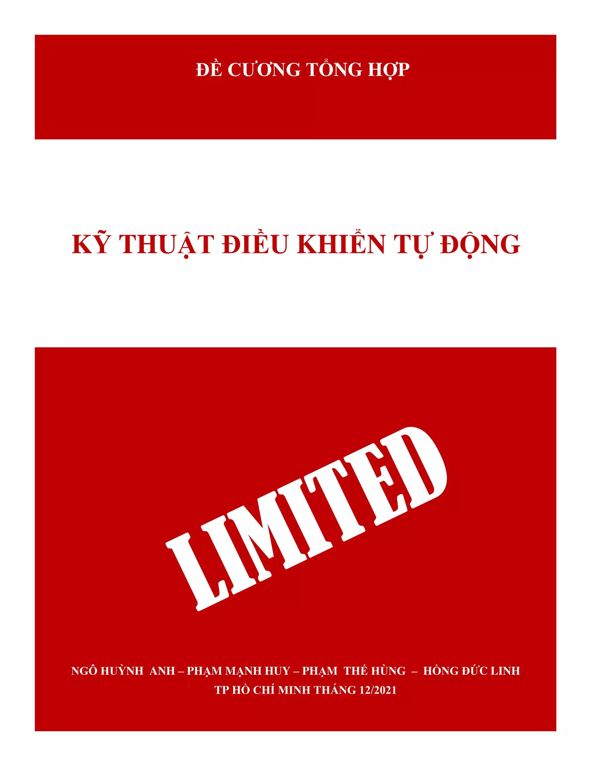 KY THUAT DIEU KHIEN TU DONG, NGO HUYNH ANH – PHAM MANH HUY – PHAM THE HUNG – HONG DUC LINH | PDF