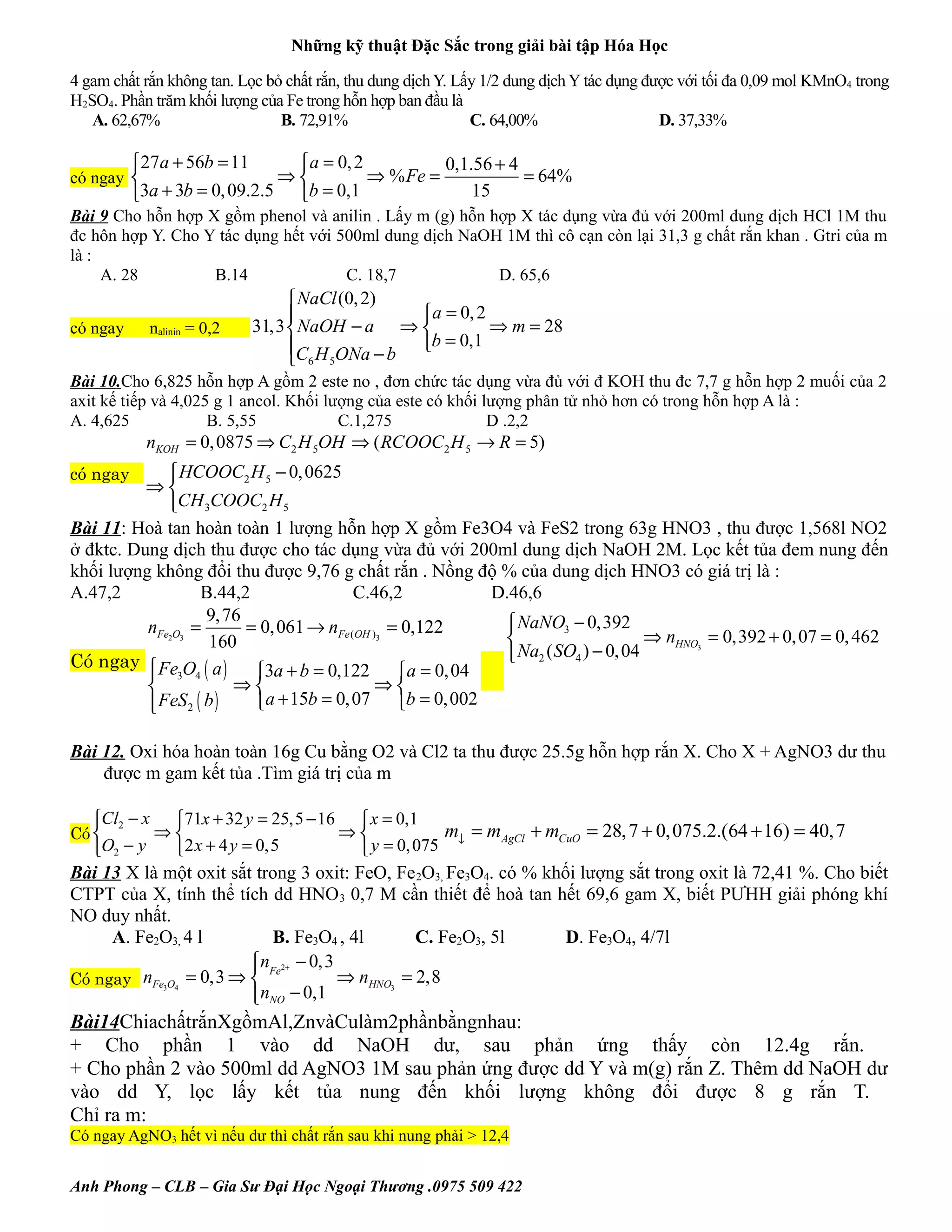 Ky thuat giai bt hoa dac sac | PDF