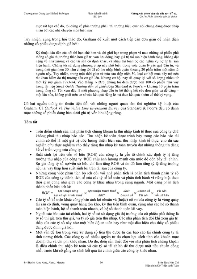 Ky thuat phan tich BCTC | PDF