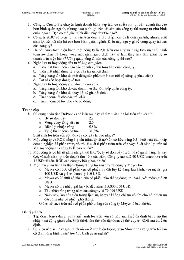 Ky thuat phan tich BCTC | PDF