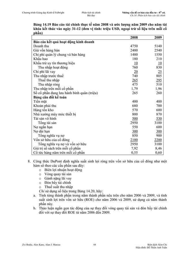 Ky thuat phan tich BCTC | PDF