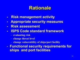 IMO ACTIVITIES TO ENHANCE MARITIME SECURITY .ppt