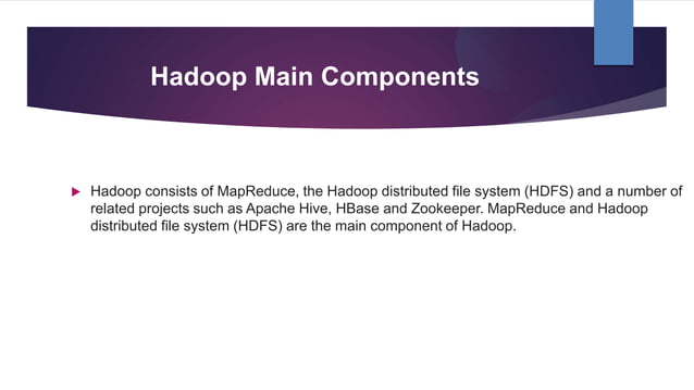 Introduction to Hadoop and Hadoop component | PPT