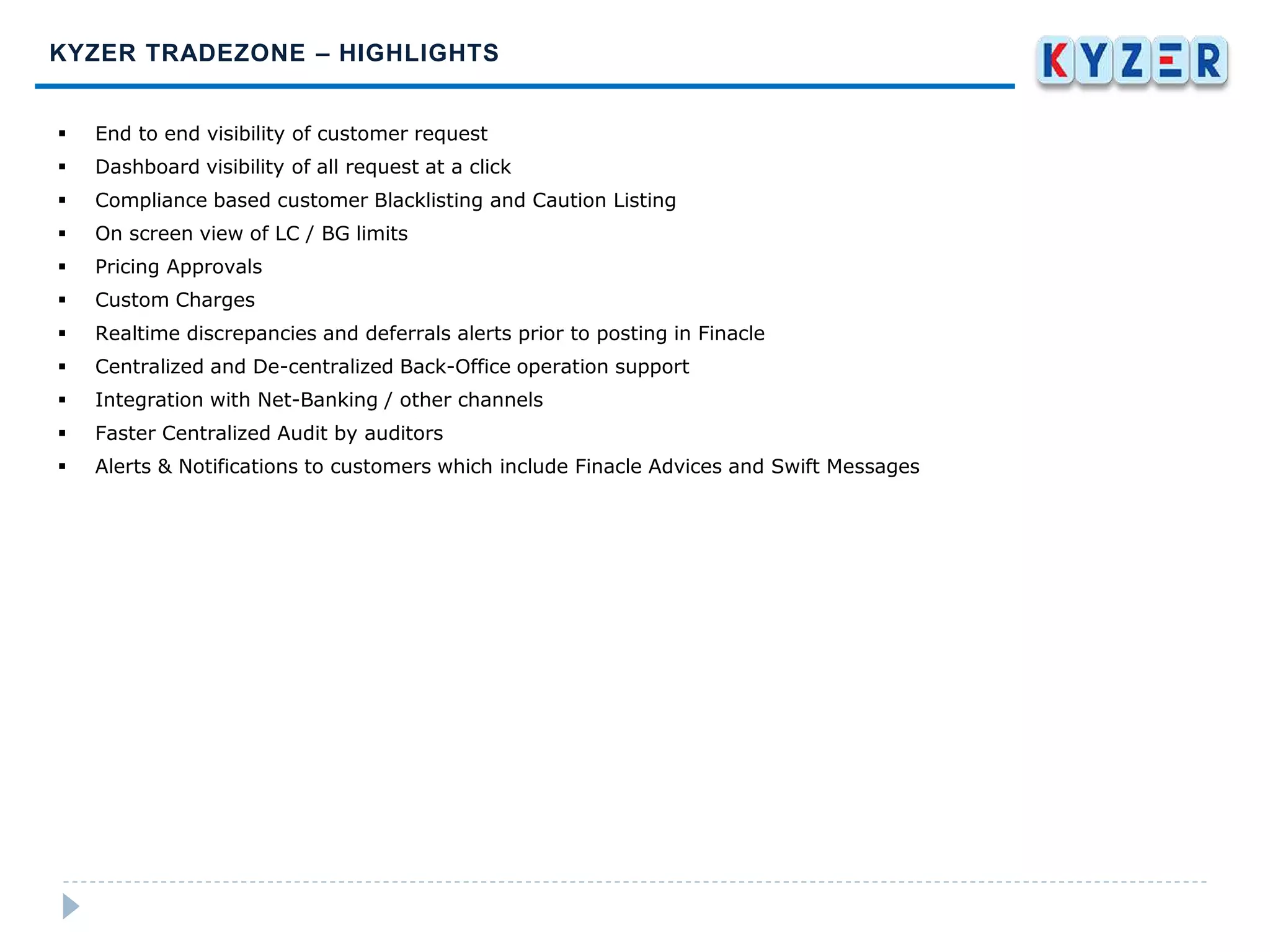 Kyzer Software Trade Finance Process Automation | PPT