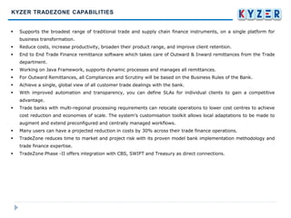 Kyzer Software Trade Finance Process Automation | PPT